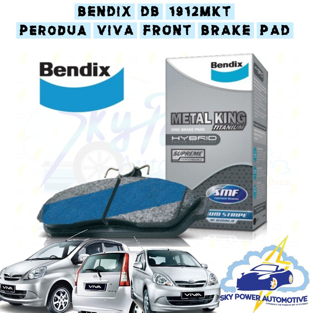 PERODUA VIVA FRONT BRAKE PAD (DB 1912MKT) BENDIX METAL KING TITANIUM ...