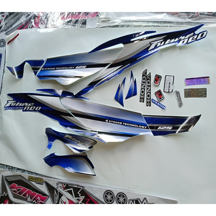 (inspected) Complete set of genuine FUTURE NEO GT car stickers BLUE ...