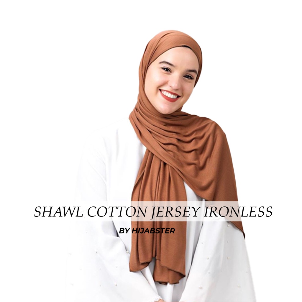 Shawl Cotton Jersey Ironless Premium (shawl malas) | Shopee Malaysia
