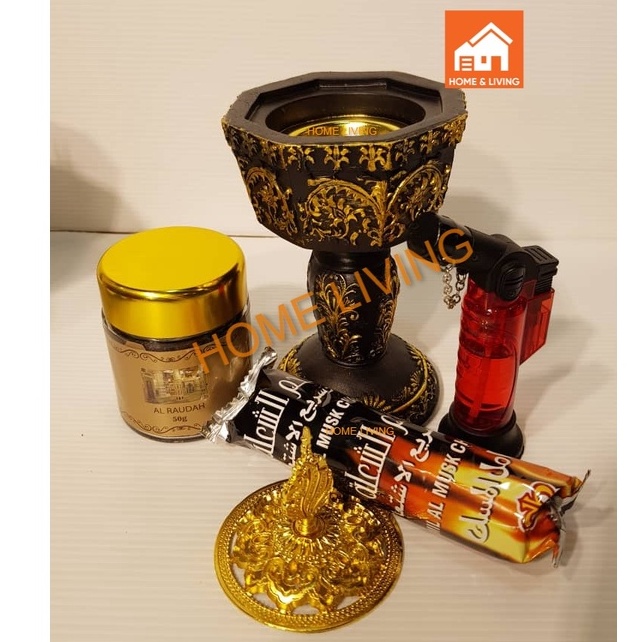 Arab Ceramic Incense Burner for Bakhoor - Single / Complete Mabkhara ...