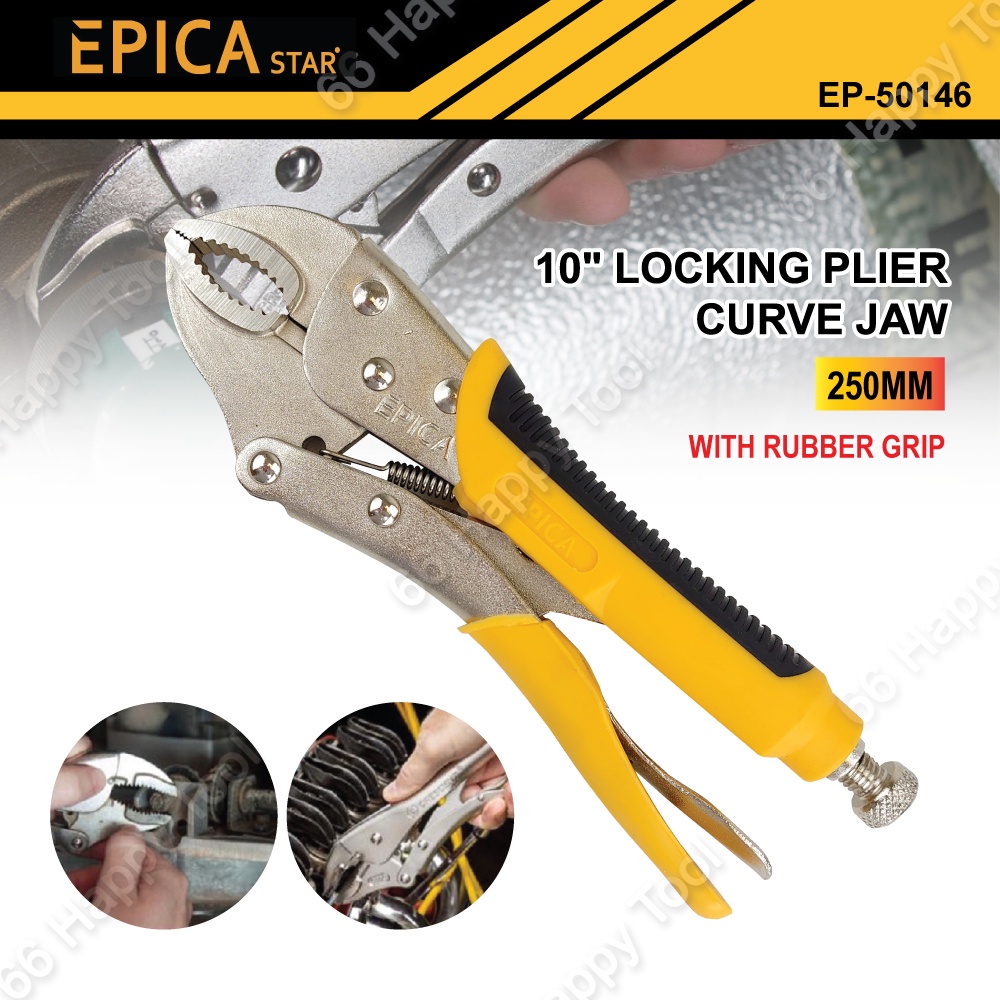 EPICA STAR 10"Locking Plier Curve Jaw EP-50146/50147 Rubber Grip 250mm ...