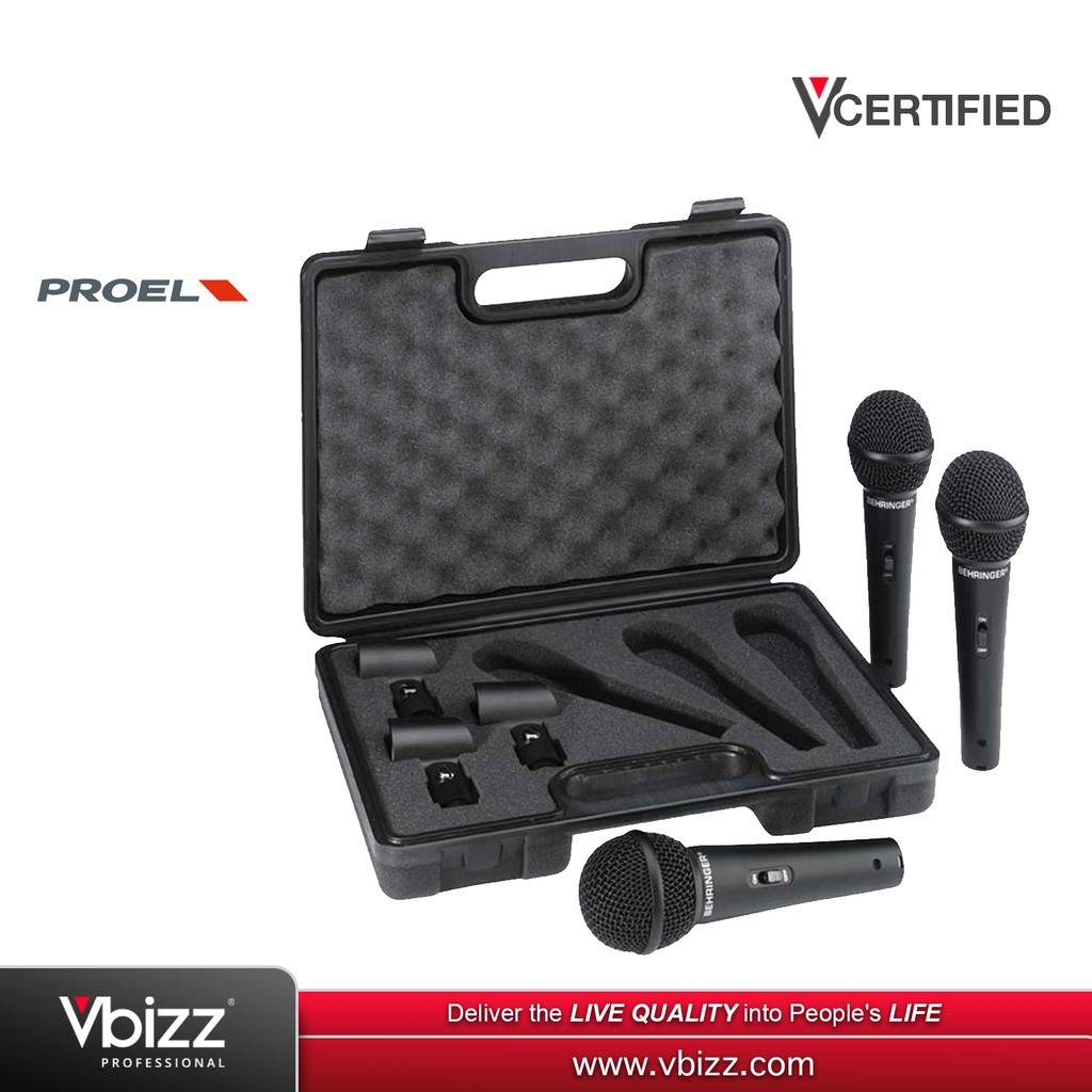 PROEL EIKON DM800KIT Dynamic Singing Vocal Microphone (DM-800KIT, DM800 ...