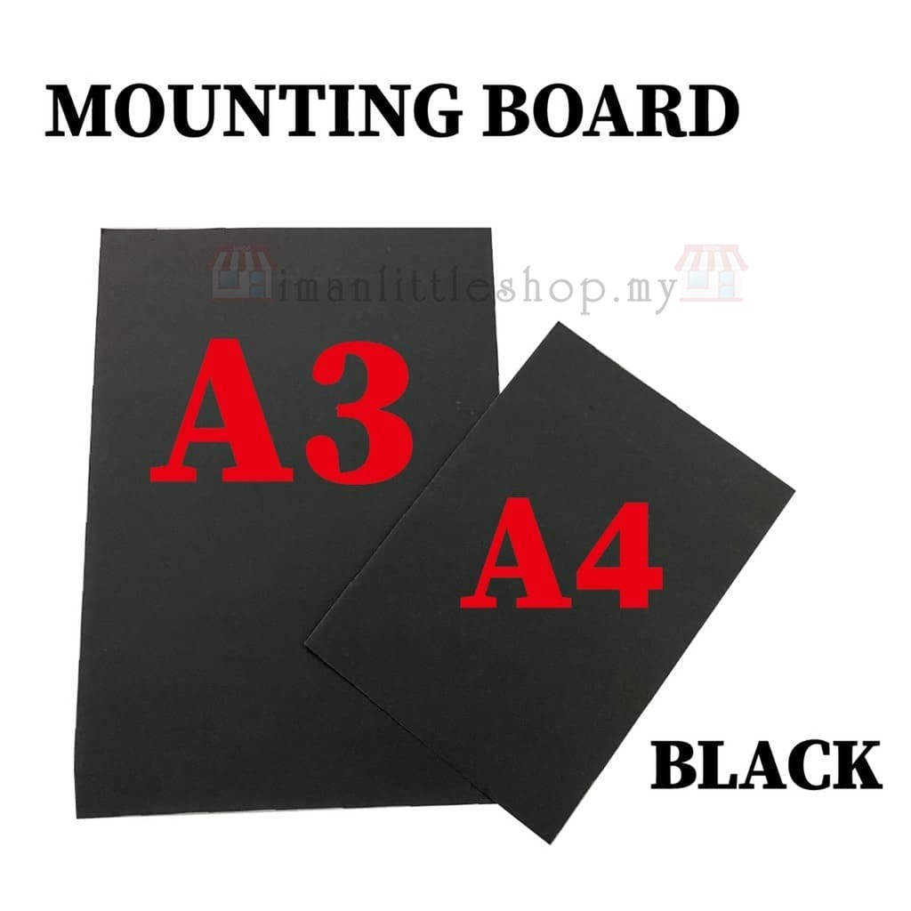 {READY STOCK} 5 pcs black mounting board/board hitam/black card/card ...