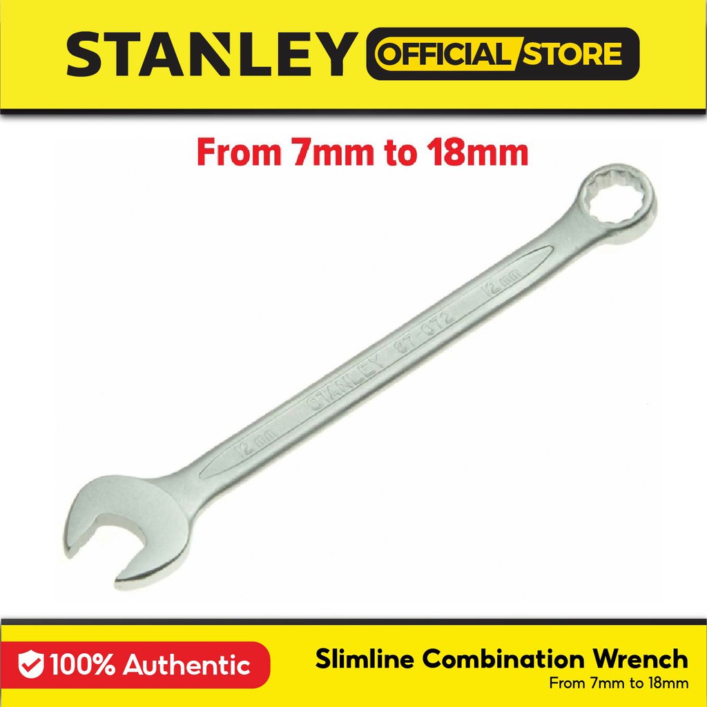 Stanley Slimline Combination Wrench (SIZE: 7MM - 18MM ) | Shopee Malaysia
