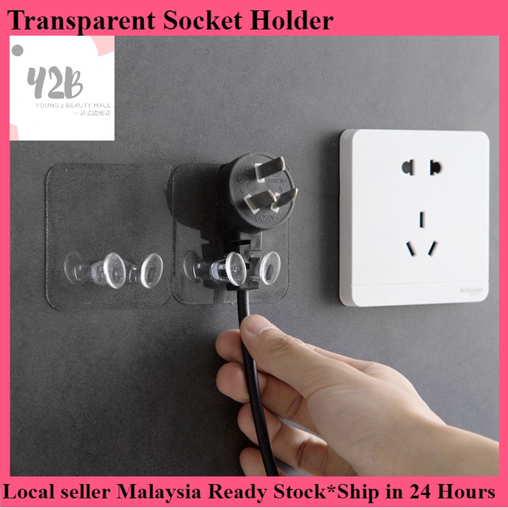 Transparent Plug Wall Kitchen Wall Strong Adhesive Hook Socket Hook ...