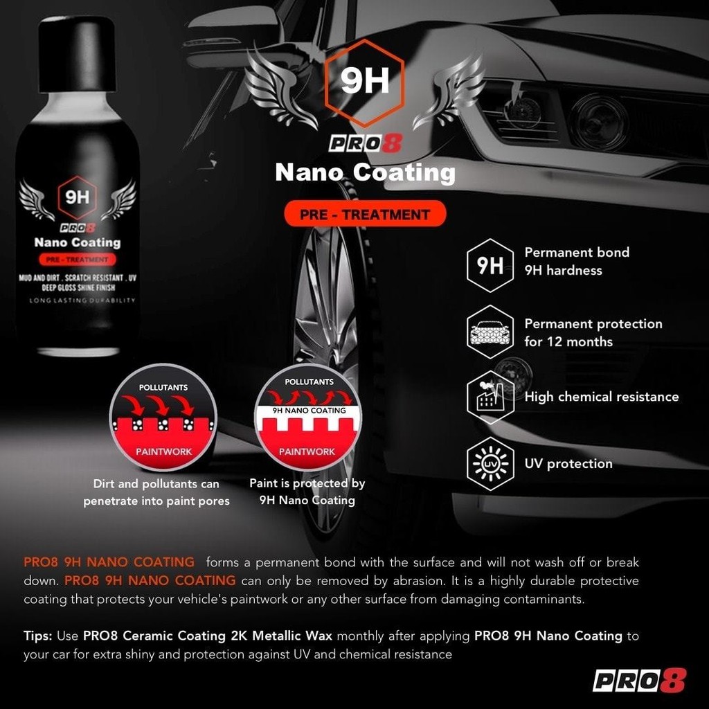 PRO8 9H Nano Coating Pre-Treatment | Shopee Malaysia