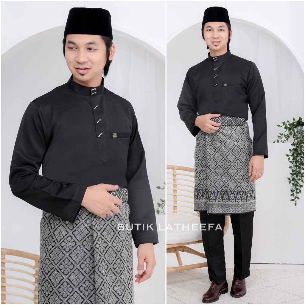 BAJU MELAYU HITAM KOLEKSI RAYA 2025 / BAJU MELAYU SAIZ BESAR PLUS SIZE ...