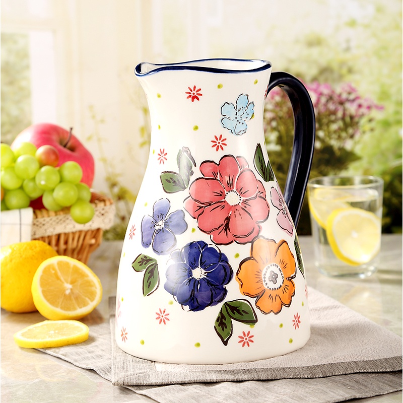 Pastoral Style Ceramic Milk Jug Vase - Floral | Shopee Malaysia