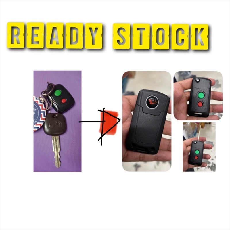 perodua flip key daihatsu sirion myvi alza key modify casing convert to ...