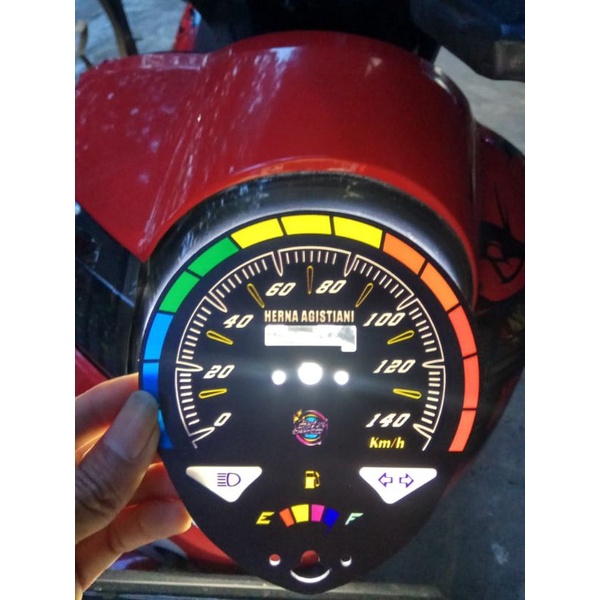 Custom honda beat speedometer board, honda beat old speedo meter panel ...