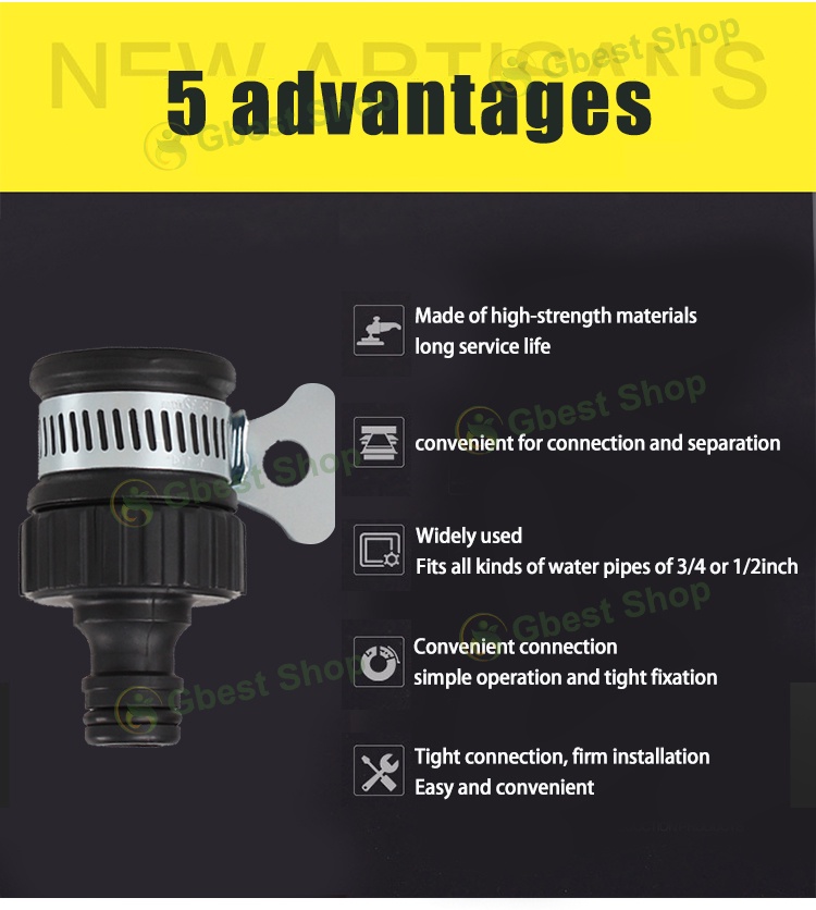 1/2"&3/4" Multi Pacifier Connector Garden Watering Hose pipe nozzle ...