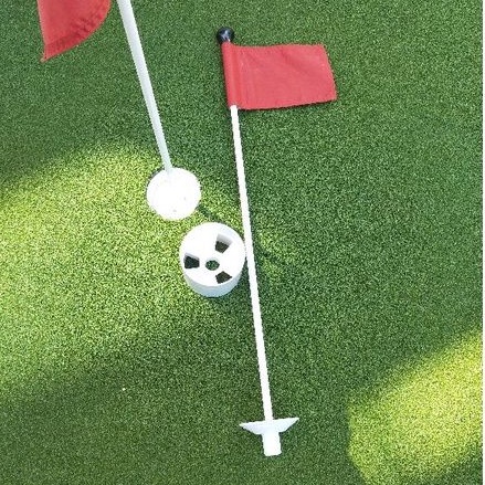 Hole Flag Golf Cup Tiang Bendera Golf Grass Putting Green Lubang Golf ...