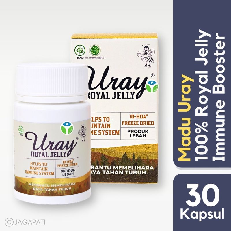 Honey Uray Royal Jelly 30 Capsules - Pure Royal Jelly Extract - Immune ...