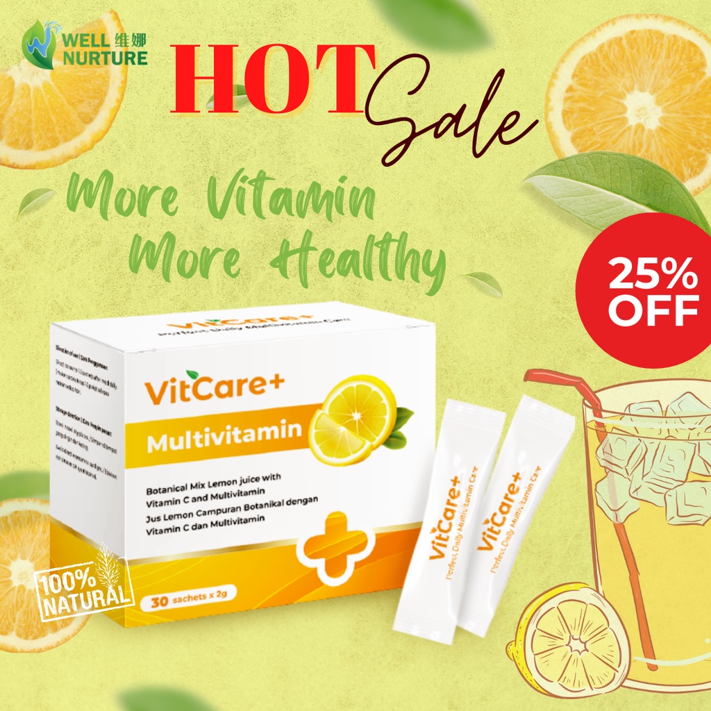 WellNurture VitCare+ MultiVitamin 强体维生素 vitamin C vitamin A vitamin B ...