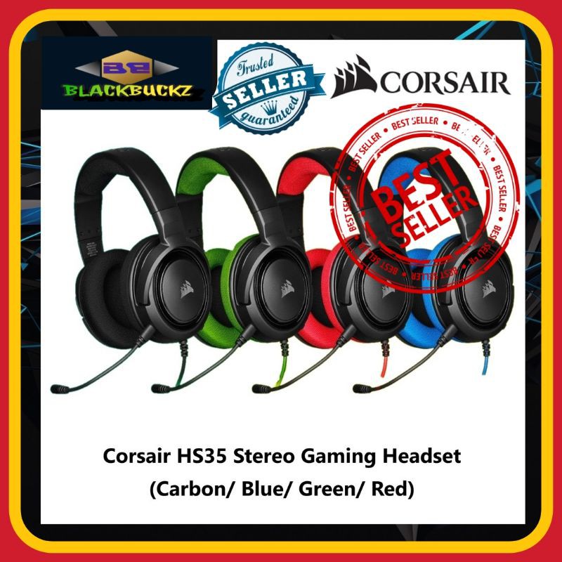 Corsair HS35 Stereo Gaming Headset for PC, Xbox One, PS4, Nintendo ...