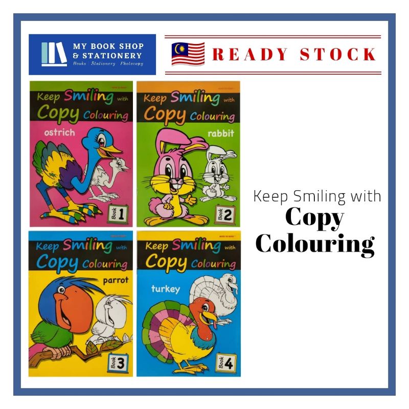 Keep Smiling with Copy Colouring / Colouring Book / Buku Warna | Shopee ...