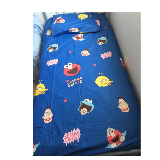 Elmo Sesame Street bed sheet cotton (Handmade) | Shopee Malaysia