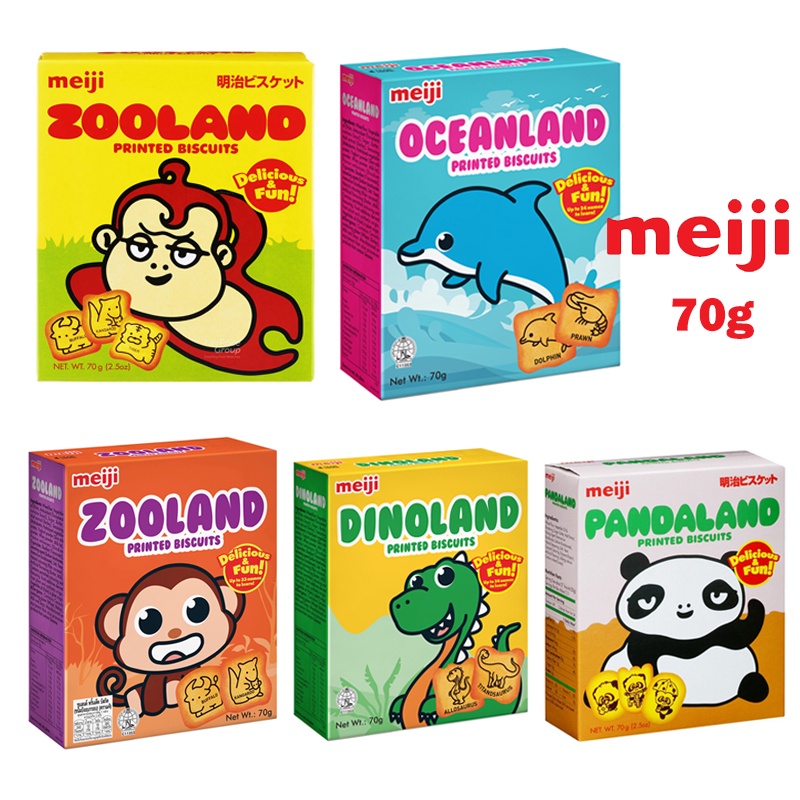 Meiji Land Printed Biscuits (Pandaland/ Oceanland/ Dinoland/ Zooland ...