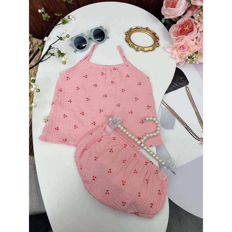 (Designed Goods) Two-Wire Baby Girl Set With Muslin Bucket Pants (06 ...