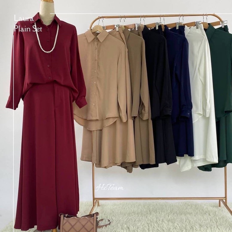🔥Laura Plain Set Hot 🔥 | Shopee Malaysia