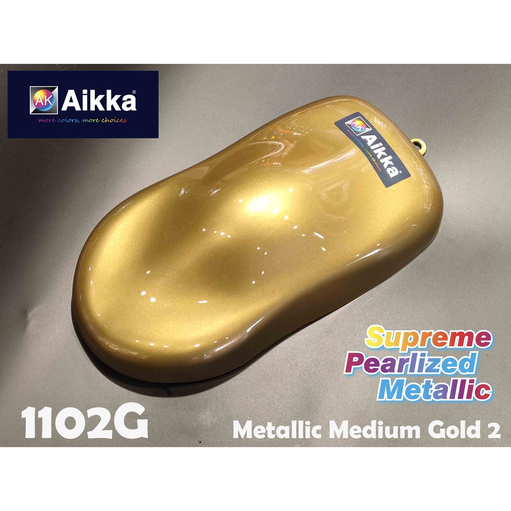 1102 G Metallic Medium Gold 2 - Aikka Supreme Pearlized Metallic Colour ...