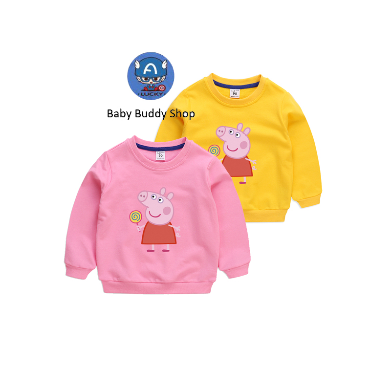 **Ready Stock** 10 Colors Children`s Long Sleeve Pure Cotton Peppa Pig ...