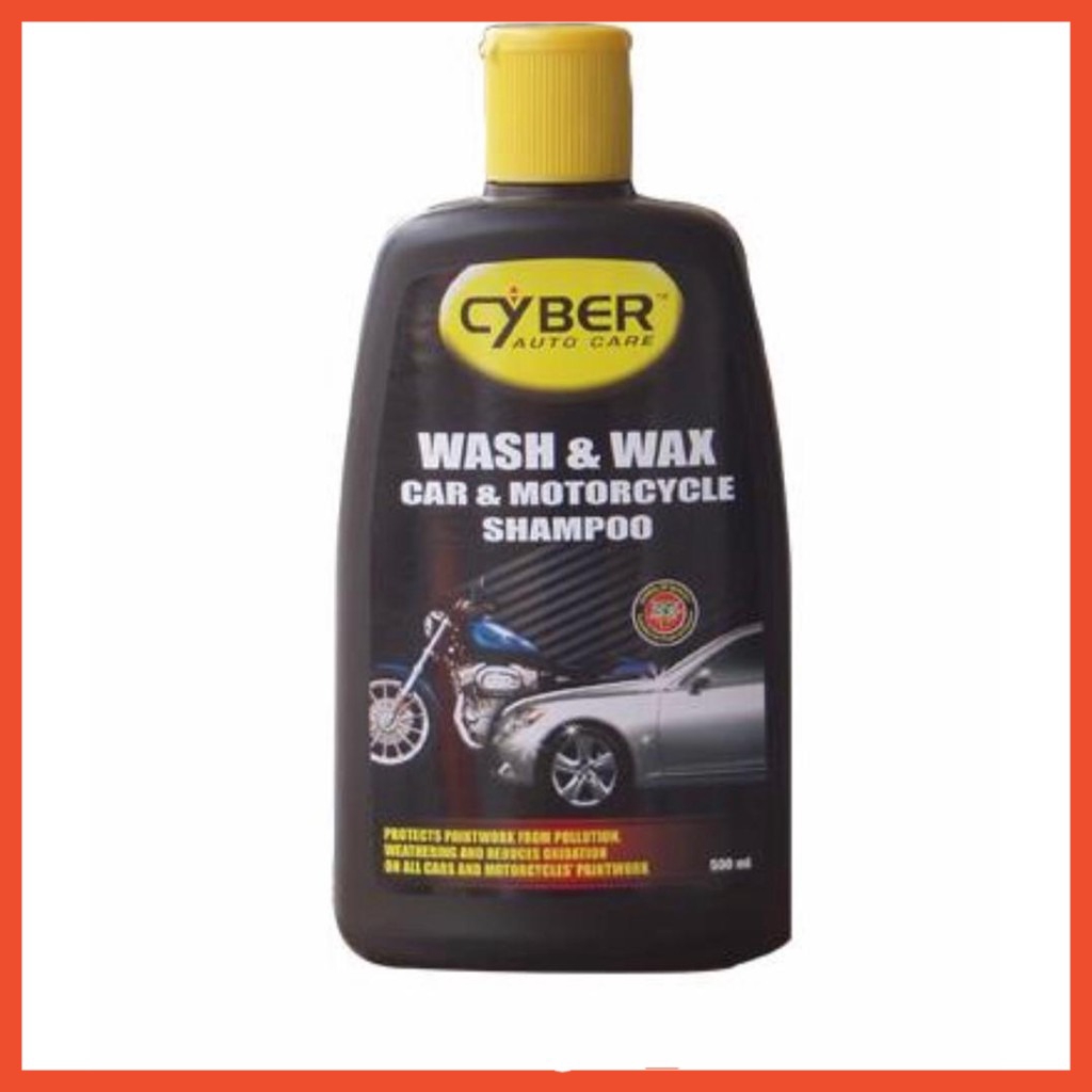 Cyber Wash & Wax Car & Motorcycle Shampoo 500ml Lilin semasa Mencuci ...