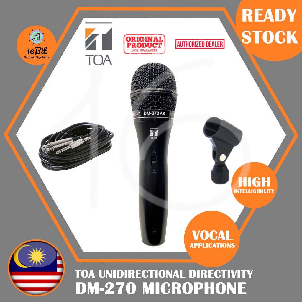Mic AZAN Microphone TOA Microphone DM-270 Dynamic Microphone With 5 ...