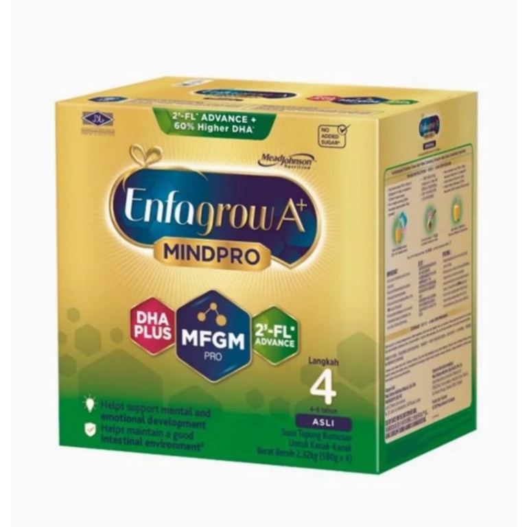 CLEARANCE Enfagrow A+ MINDPRO Step 4 Original / Asli 2.32kg (580g x 4) EXP DEC 2022 | Shopee ...