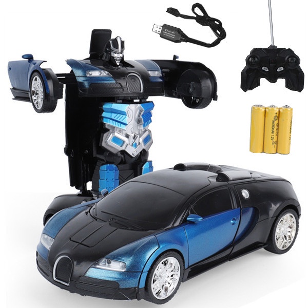 666 Bugatti 1:18 RC Remote Control Car Transform Robot Toy Kids ...