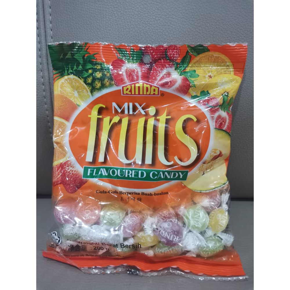 Rinda Mix Fruits Flavored Candy 200g | Shopee Malaysia