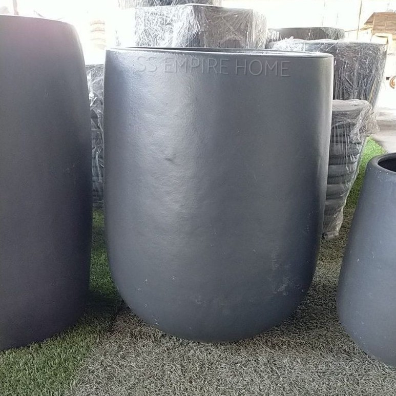 REX FP08 All Matte Circular Fiberglass Flower Pot Pasu Bunga Garden ...