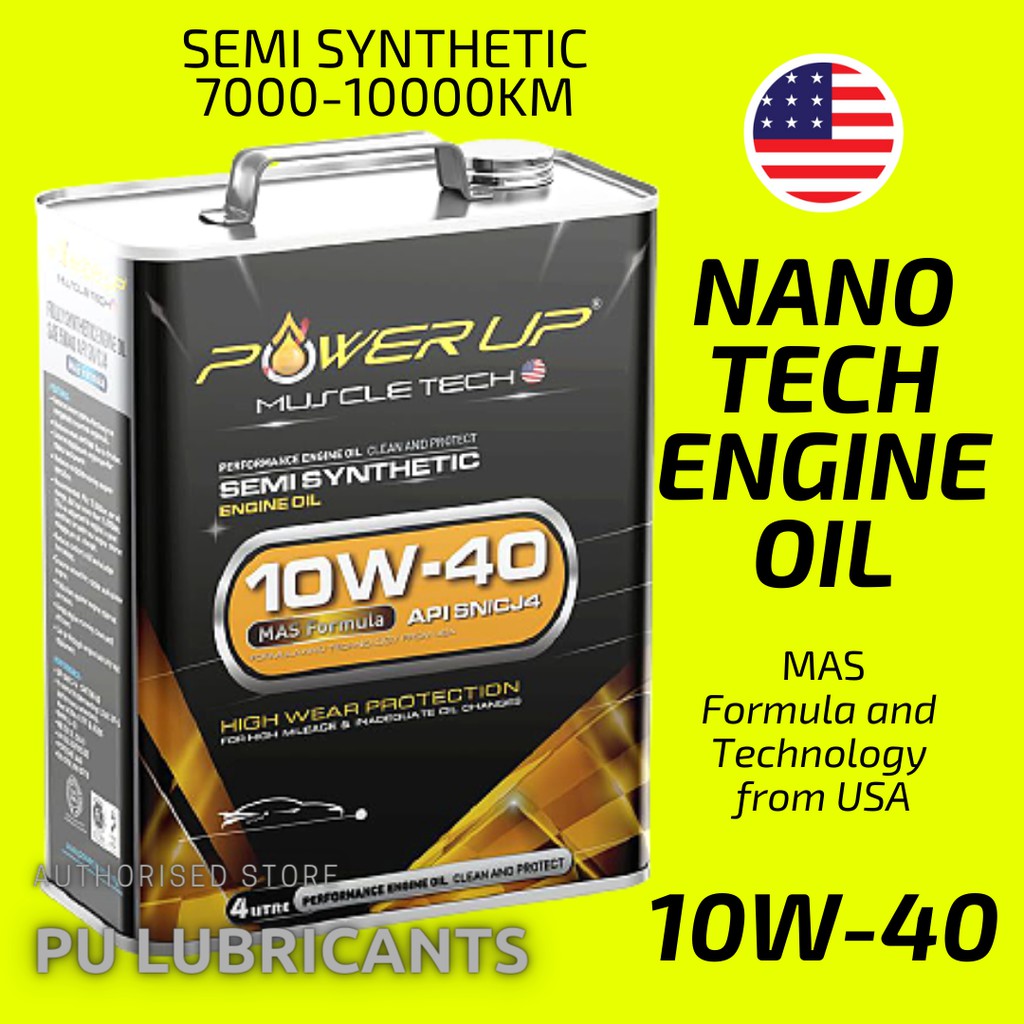 【Import Grade】10W-40 Engine Oil Power Up with MAS Formula Semi ...