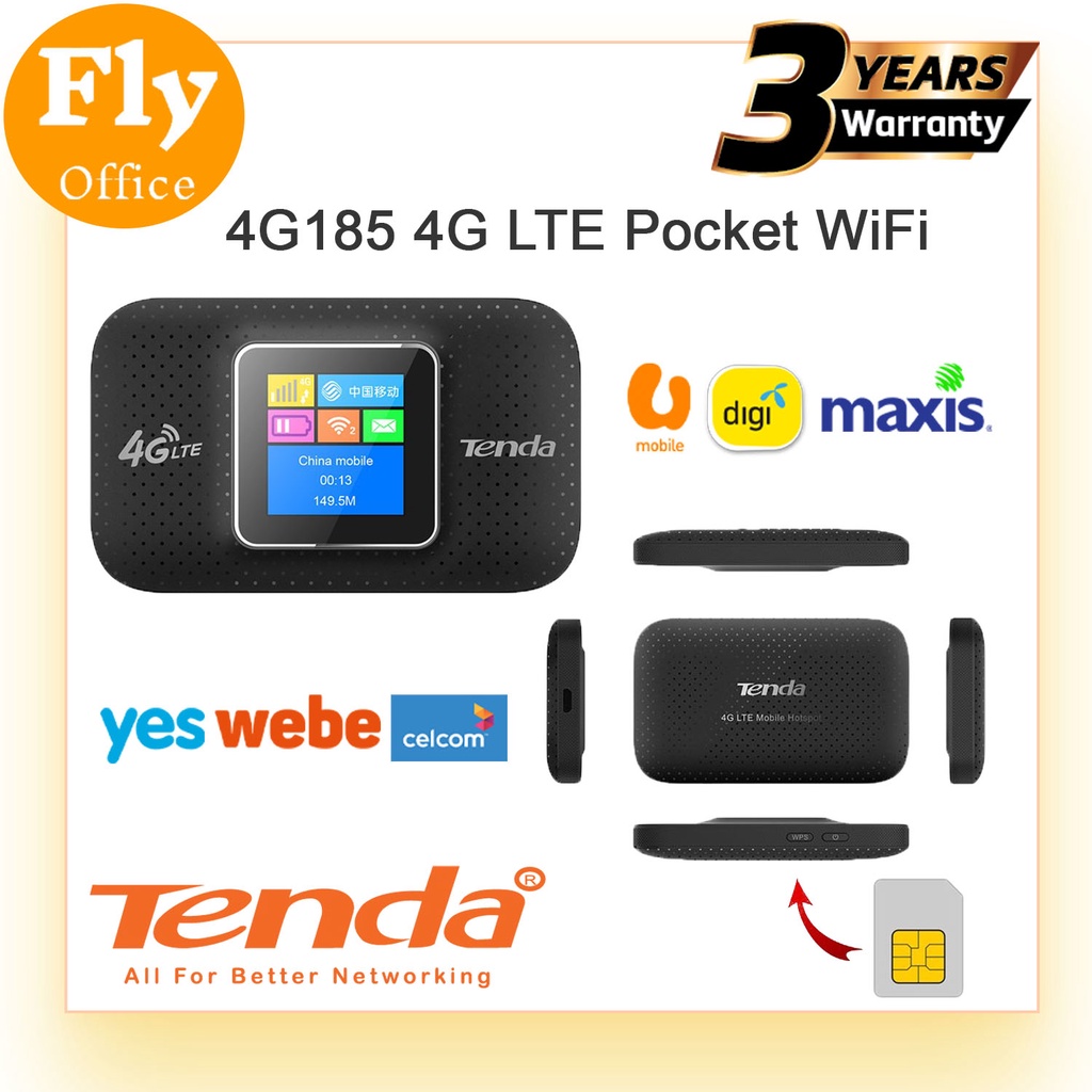 Tenda 4G185 Mobile Router Hotspot Portable Router 4G Router WiFi 150 ...