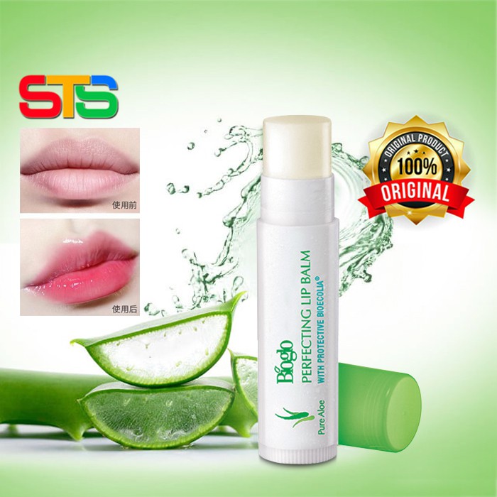 Bioglo Pure Aloe with Bioecolia Perfecting Lip Balm 5g 100% ORI COSWAY ...
