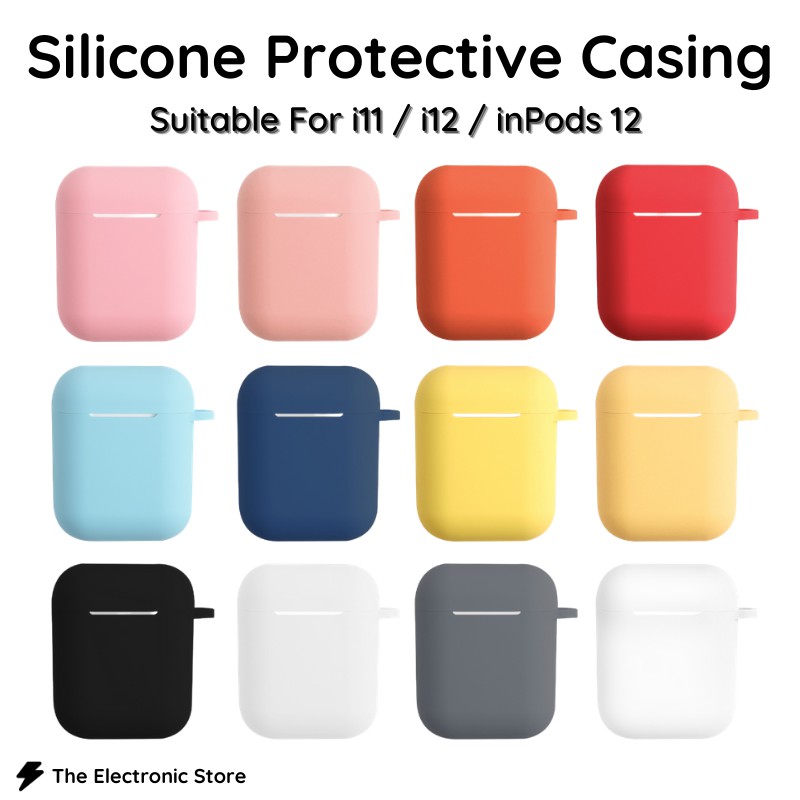 【Ready Stock】Soft Silicone Colourful Protective Earpods Case Cover For ...