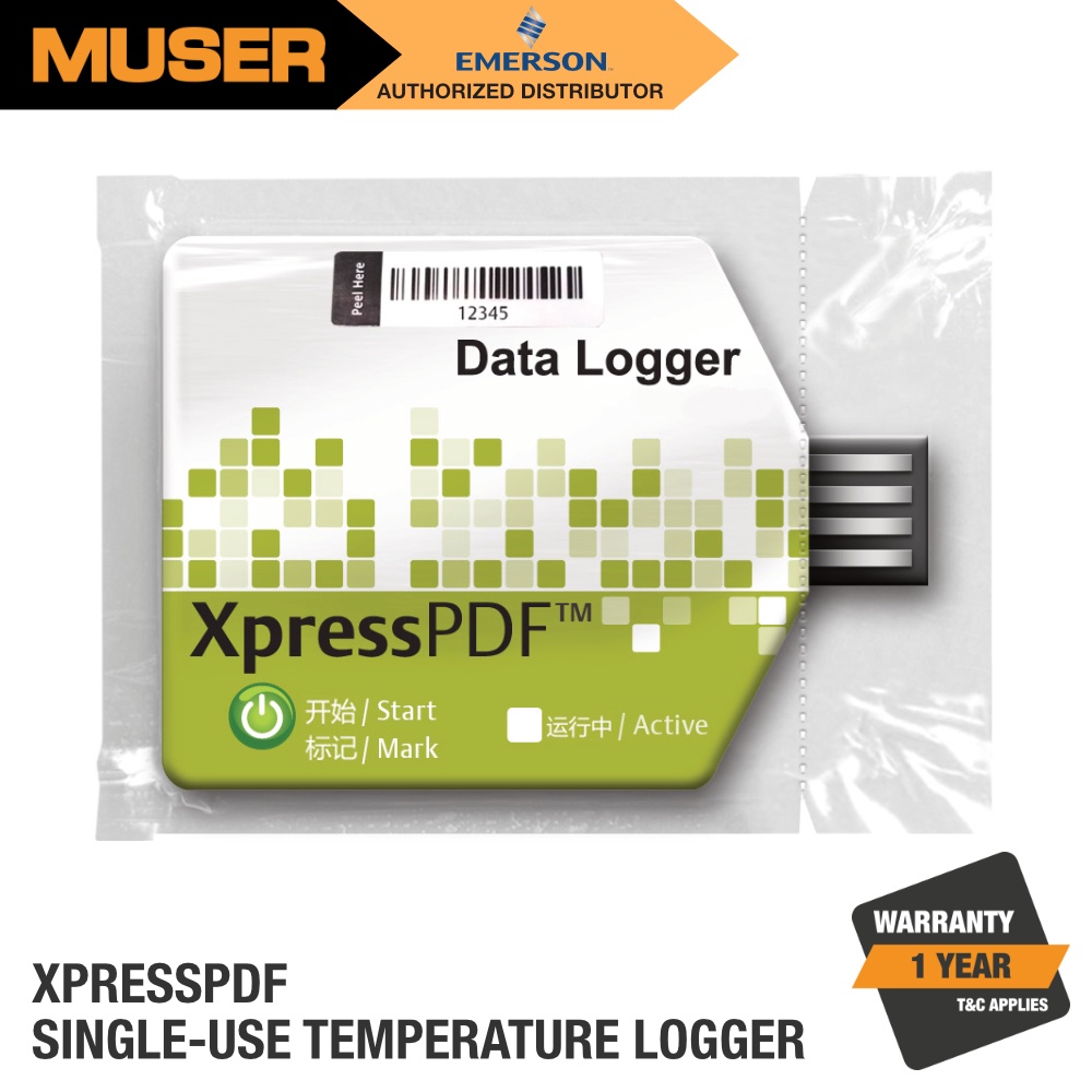 Emerson XpressPDF Single-Use USB Data Logger with PDF Report // -30°C ...