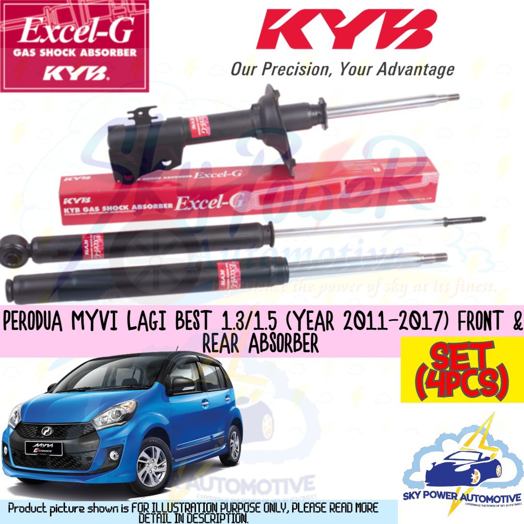 PERODUA MYVI LAGI BEST 1.3/1.5 (YEAR 2011-2017) KAYABA (KYB) EXCEL-G GAS SHOCK ABSORBER (FRONT ...