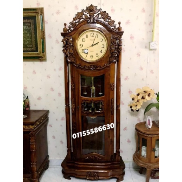 JAM BERDIRI KAYU JATI | Shopee Malaysia
