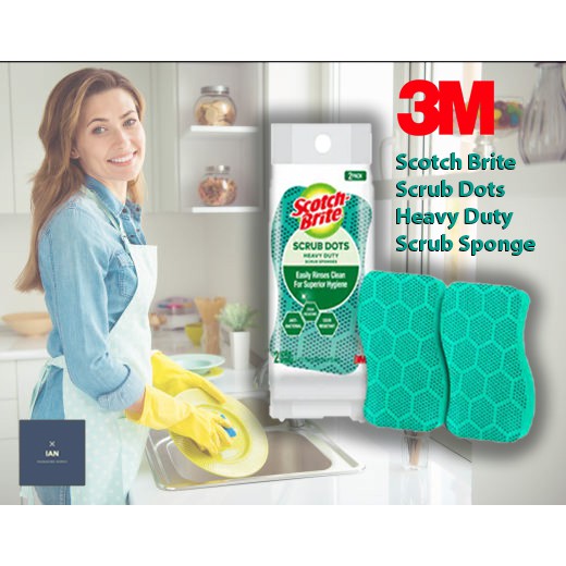3M Scotch Brite Scrub Titik Span Tugas Berat, Scrub Dots Heavy Duty ...