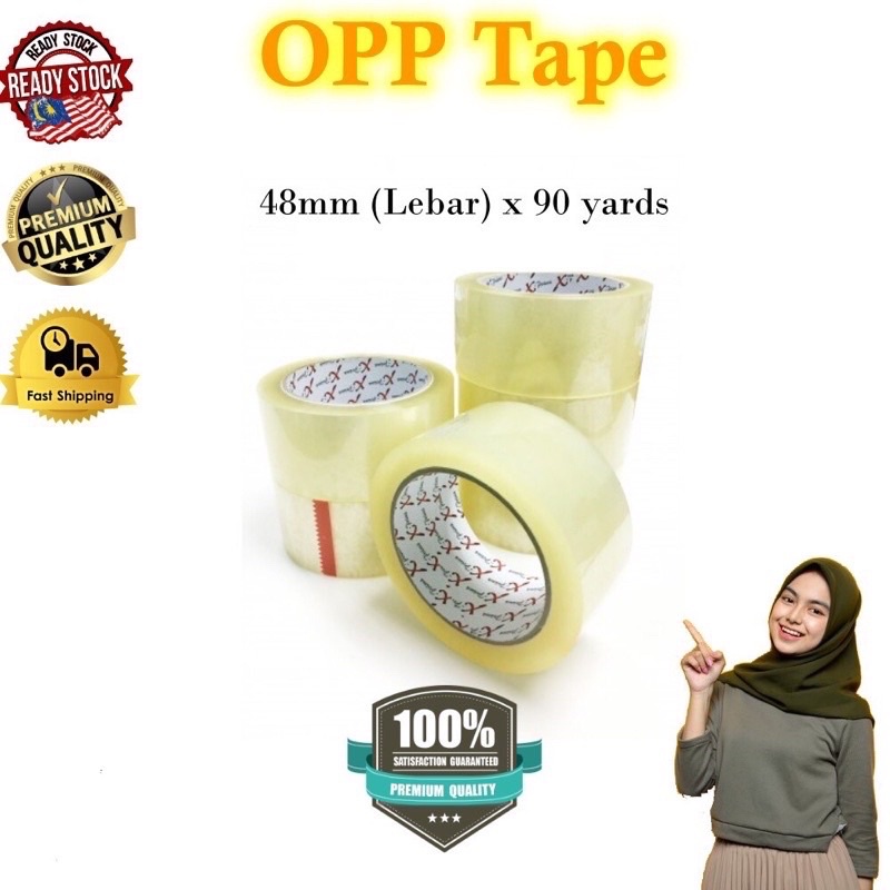 🔥🔥BIG SALES🔥🔥 [1Pcs] [48MM X 90Y] OPP Tape [Clear] OPP Adhesive ...