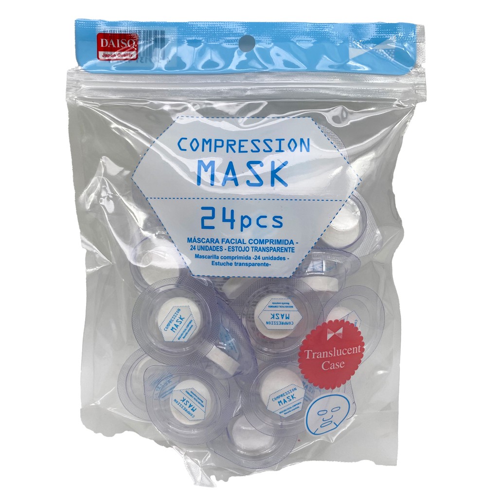 DAISO Compression Mask With Case (24 Pcs) | Shopee Malaysia