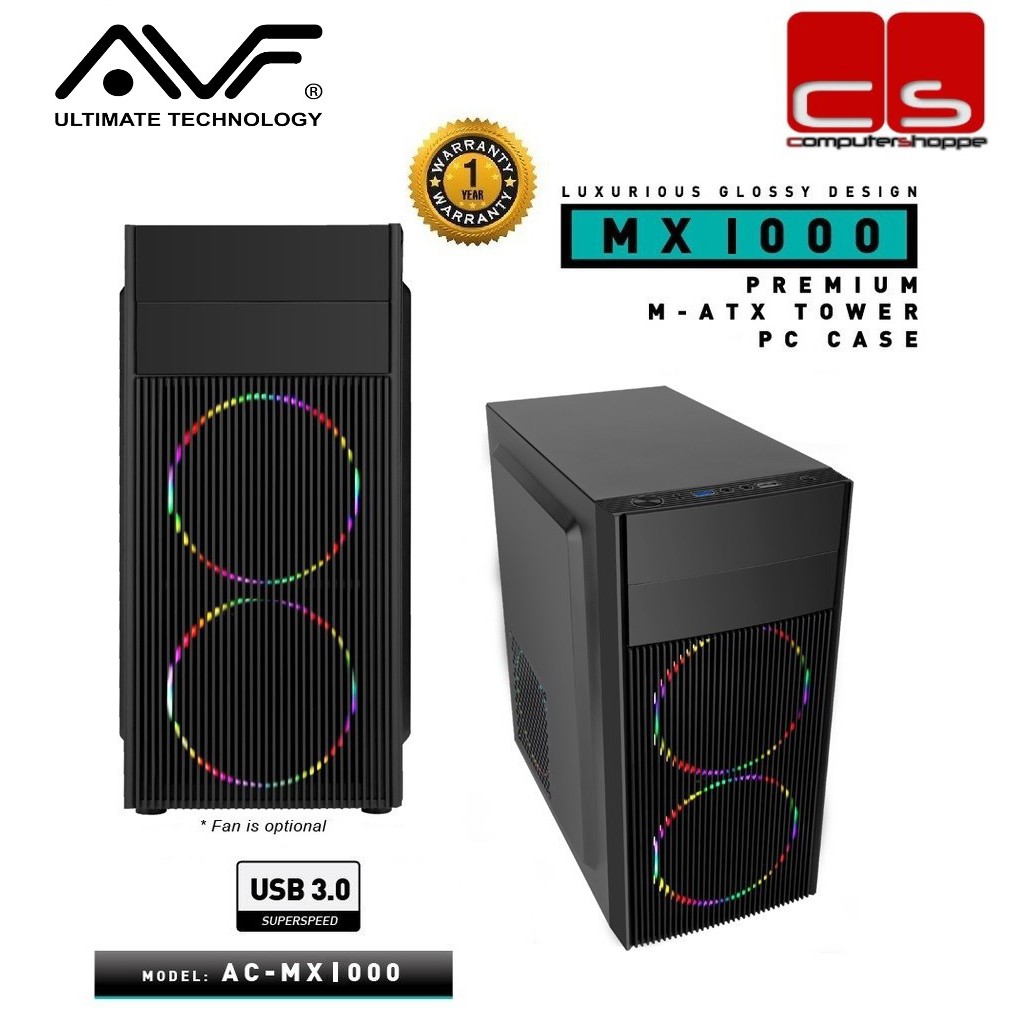 AVF MX Series Premium M-ATX Tower PC Case (AC-MX1000/MX2000/MX3000 ...