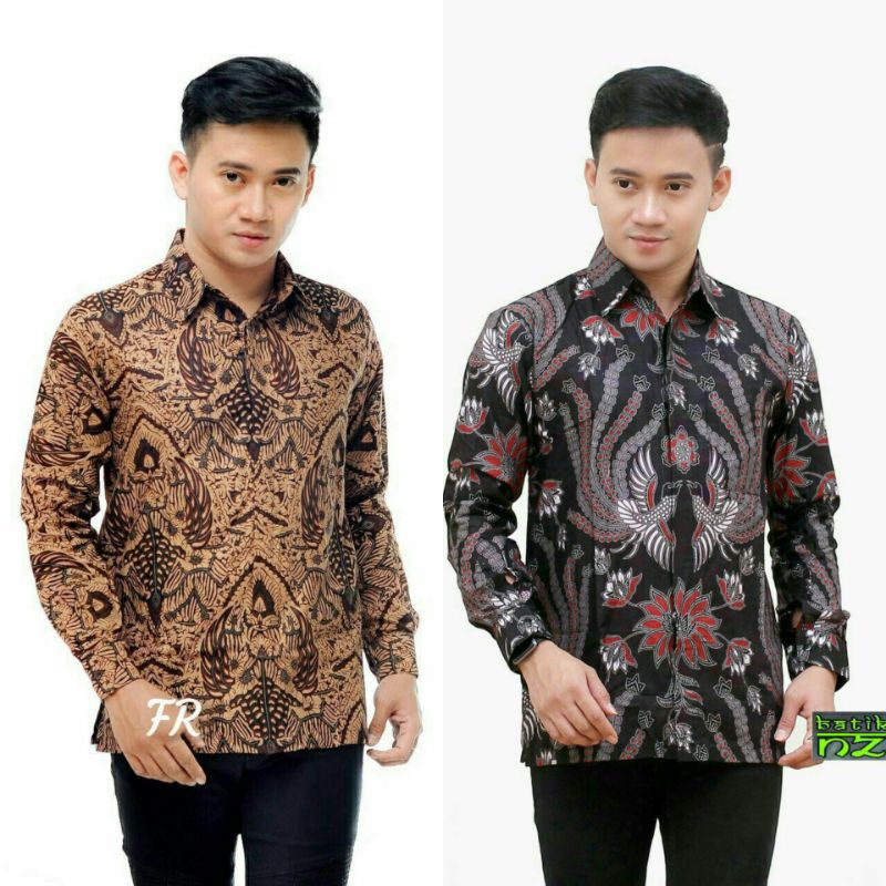 Top BATIK Men MODERN Motif Mataram Uniform M L XL XXL | Shopee Malaysia