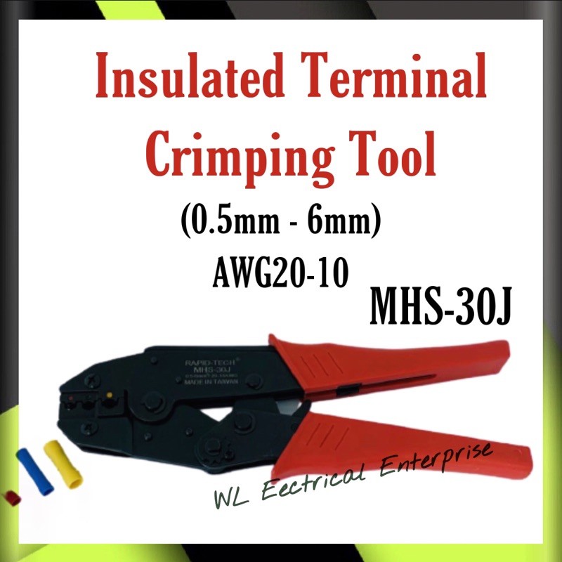 #MHS-30J Insulated Terminal Crimping Tool (Made in Taiwan) | Shopee ...