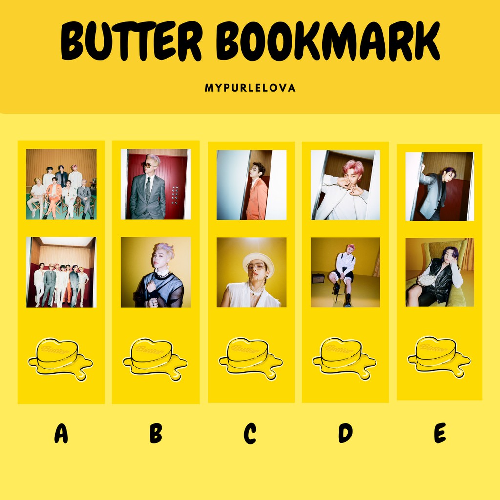 BTS BUTTER Bookmark | BTS | BUTTER | BOOKMARK | GLOSSY | Shopee Malaysia