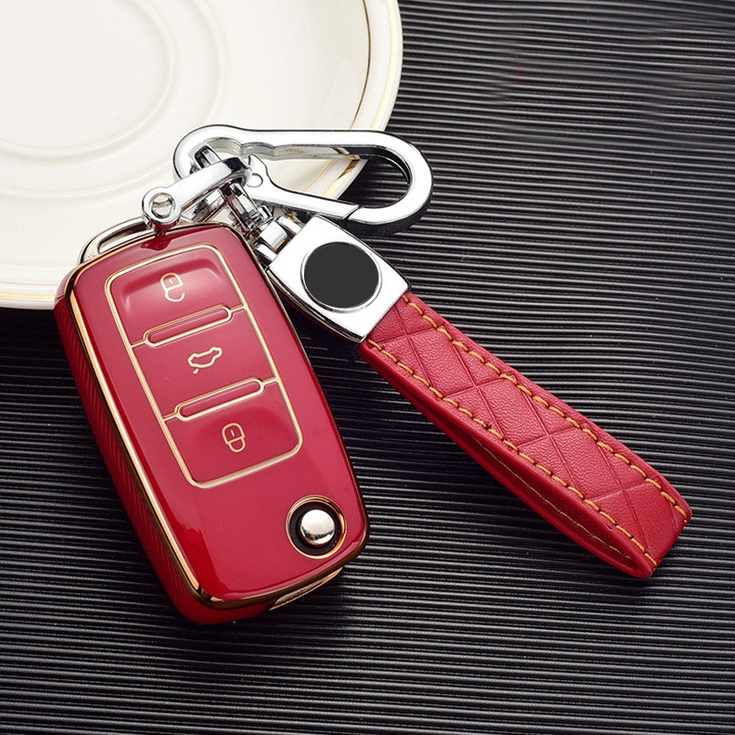 Car Key Case Cover For Volkswagen VW Polo Tiguan Passat B5 B6 B7 Golf ...