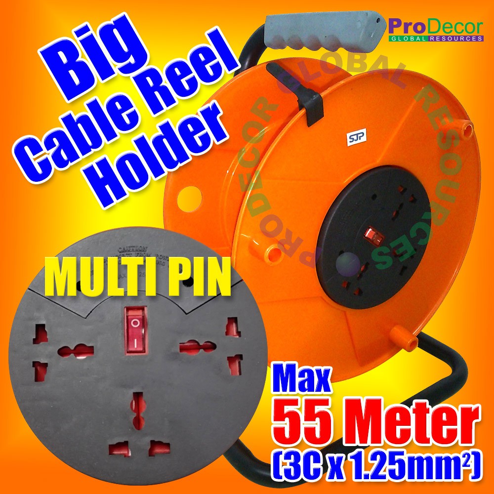 SJP Big Reel Extension with 3 Way"Multi Pin" Socket Outlet (Empty ...