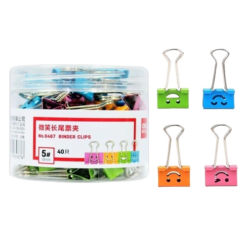 Fancy Paper Clips 19mm Smiley Face Pattern 4 Colors Assorted | Shopee ...