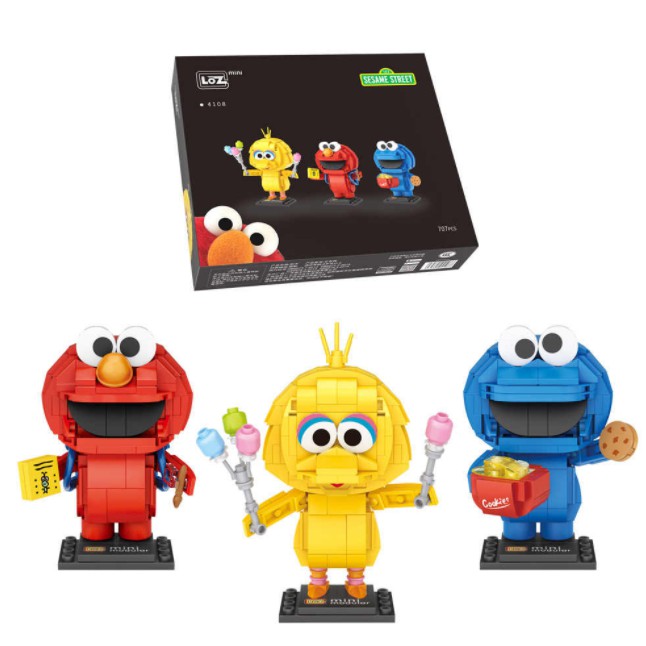 LOZ Sesame Street Elmo Building Bricks Block Toy for Child 4108L ...